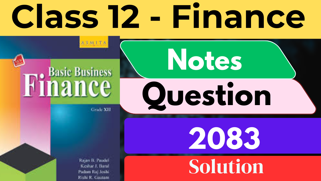 Class 12 Finance Notes