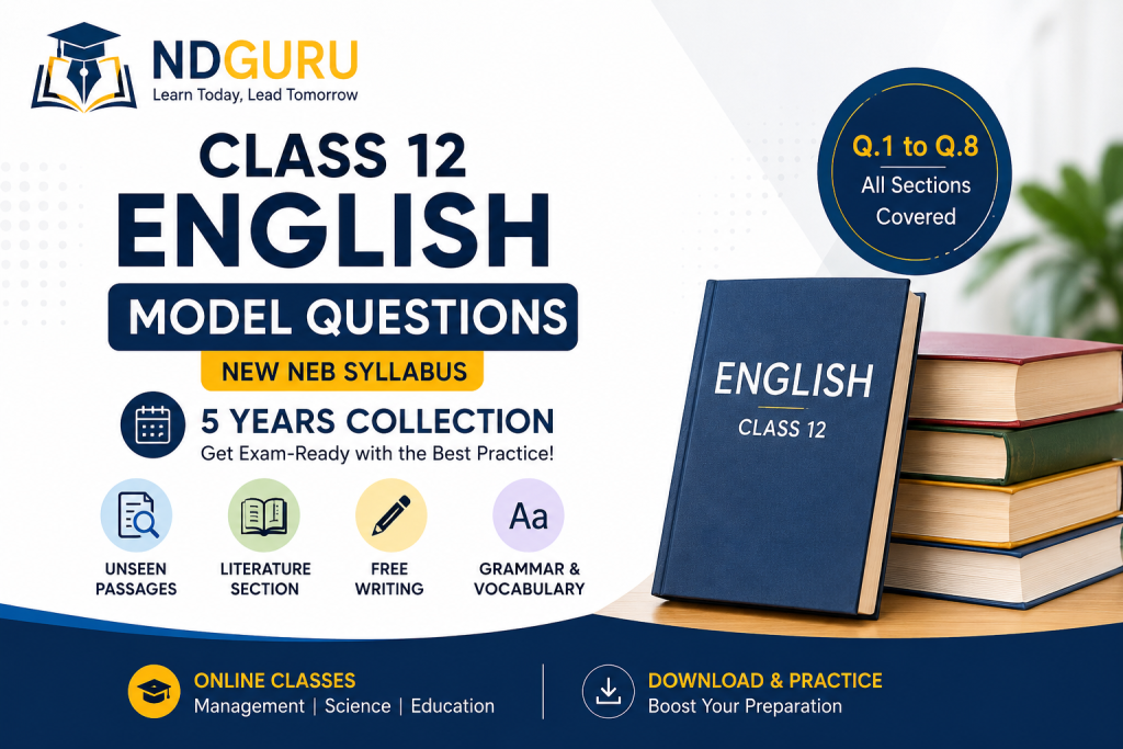 Class 12 English Model Question 2083